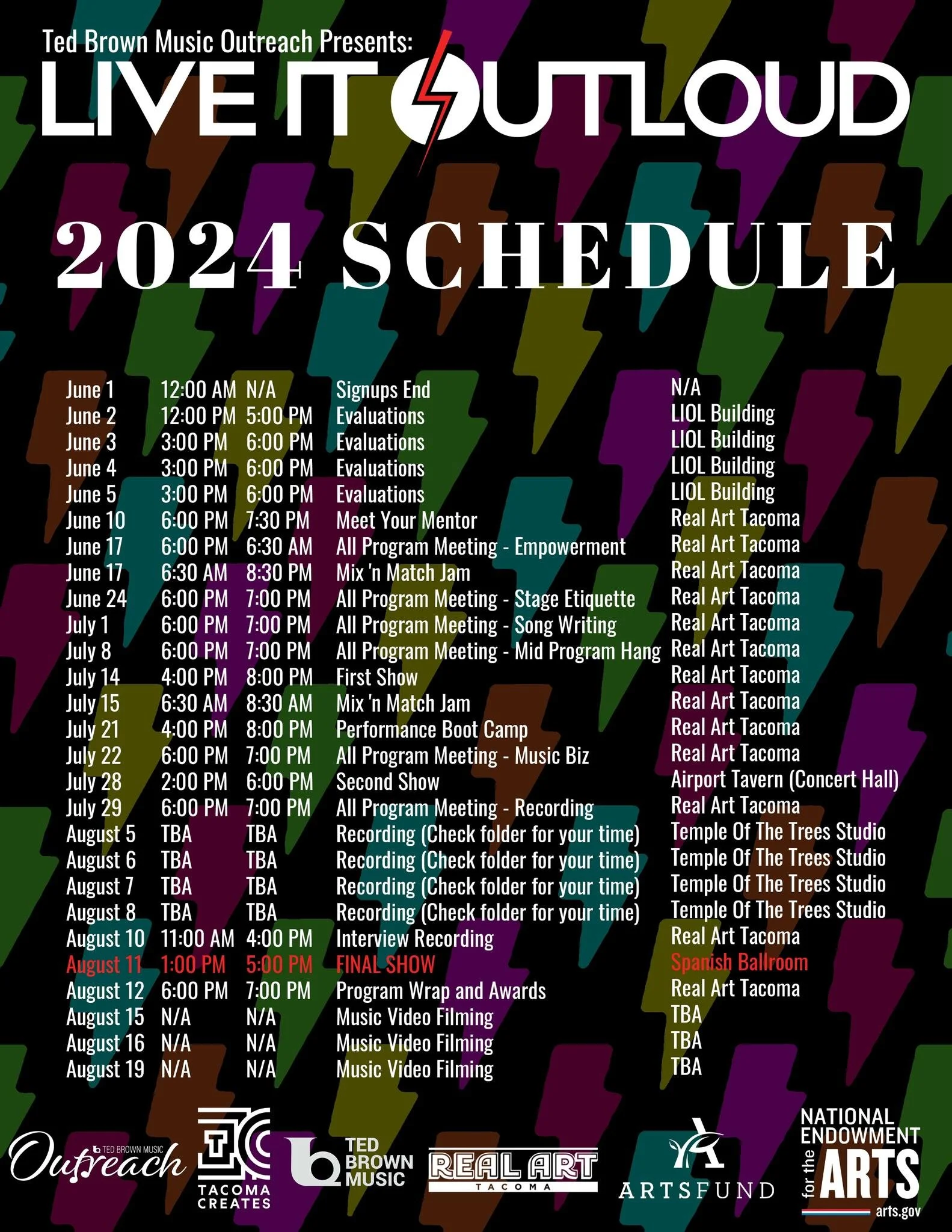 Calendar — Real Art Tacoma