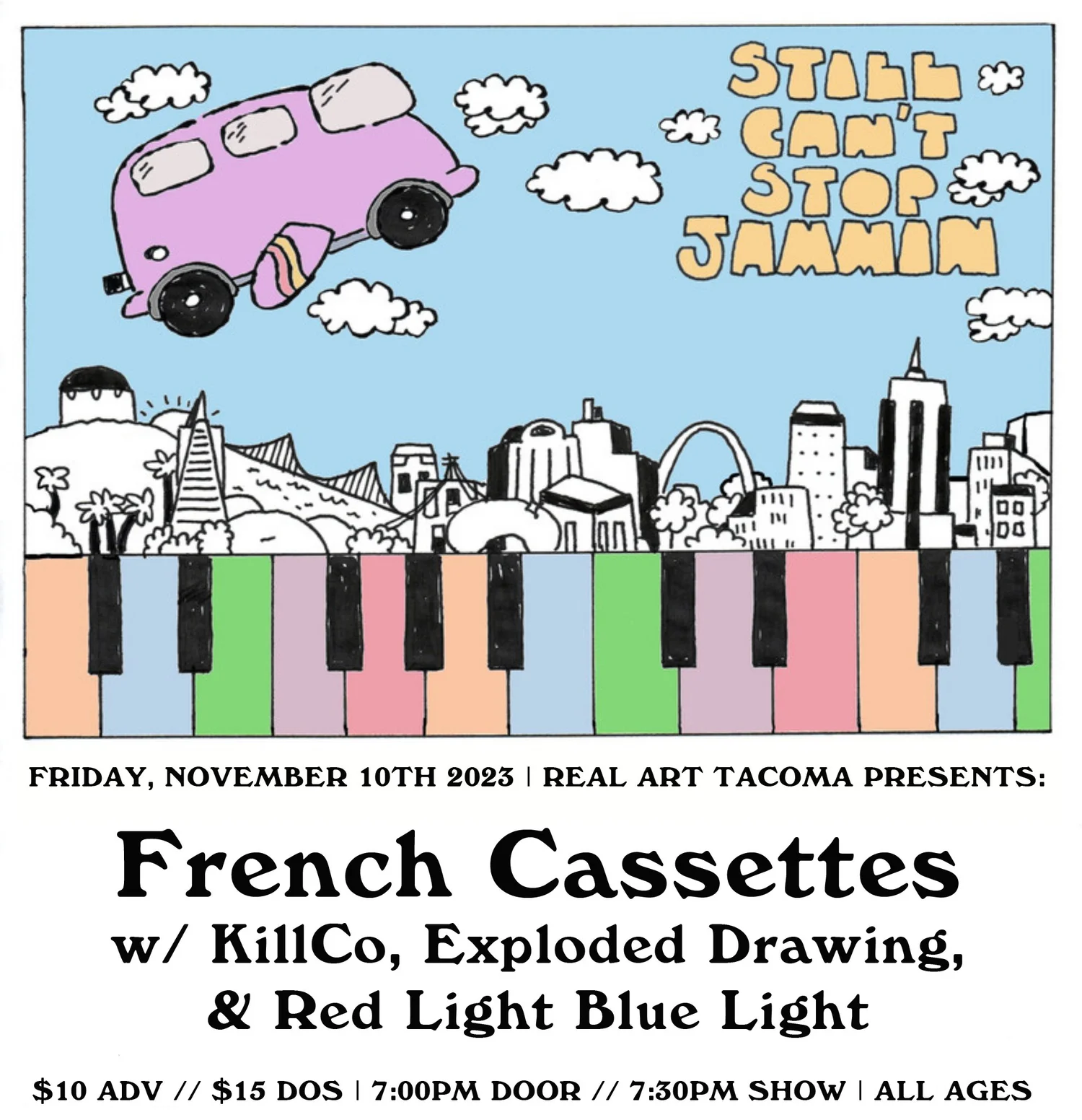 Real Art Tacoma Presents: French Cassettes w/ KillCo, Exploded Drawing ...