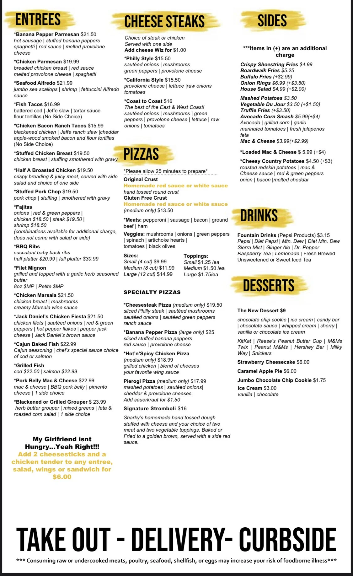 Menu — Sharky's Café