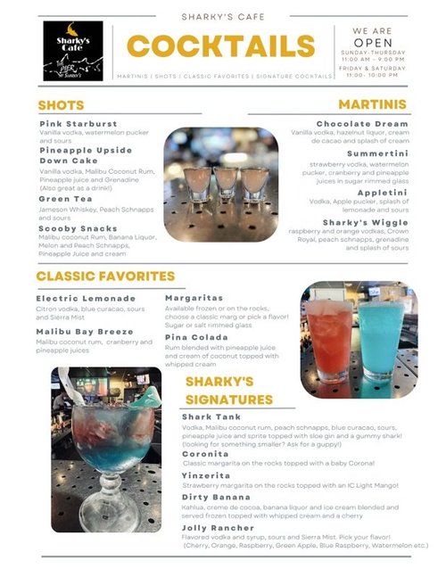 Menu — Sharky's Café