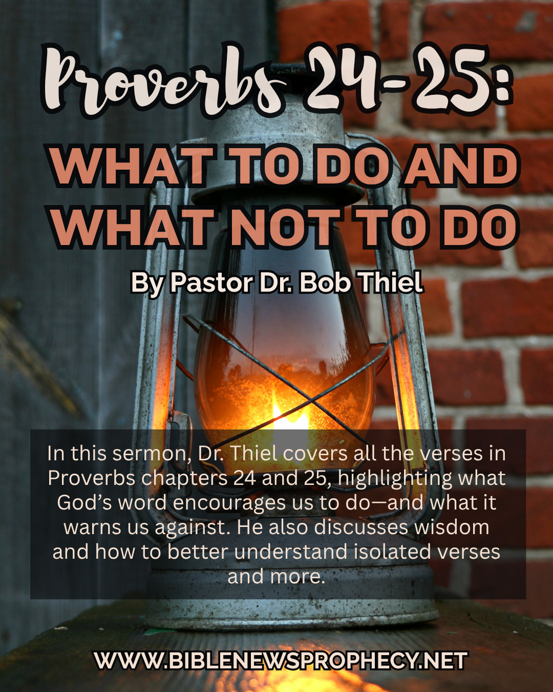 Proverbs 24-25: What to do and what not to do — Bible News Prophecy Radio