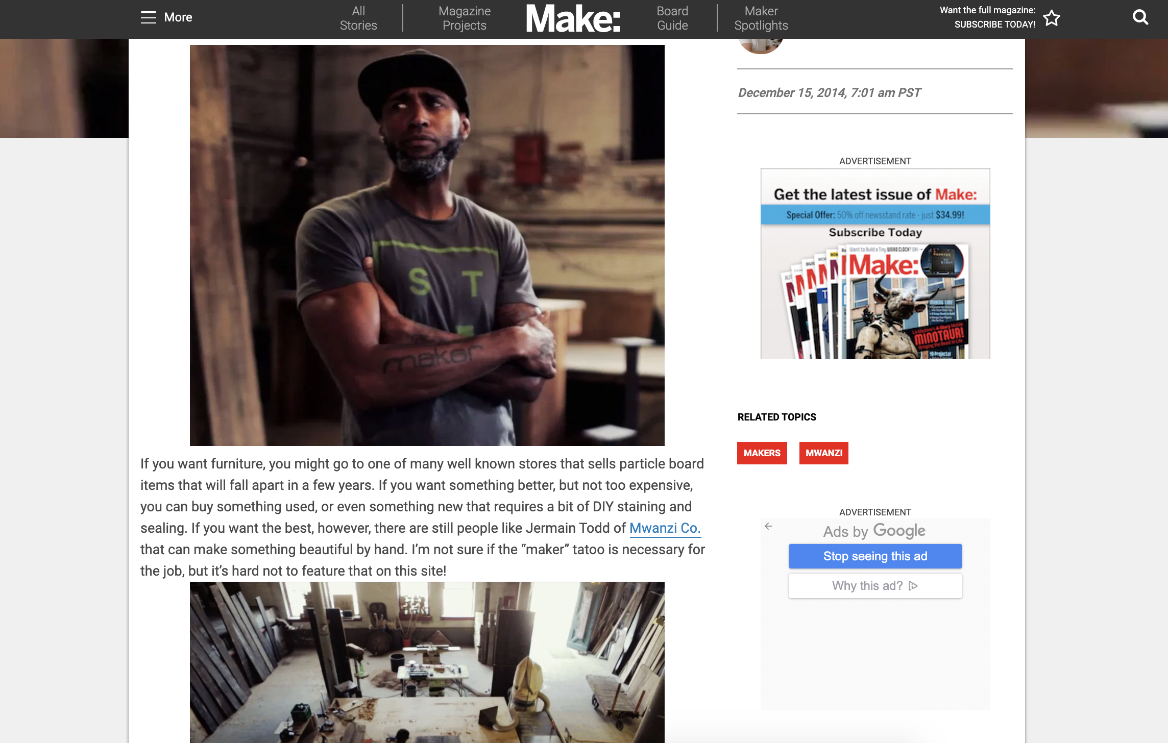 “Mwanzi” featured on BobVila.com and Make Magazine — ONCE FILMS
