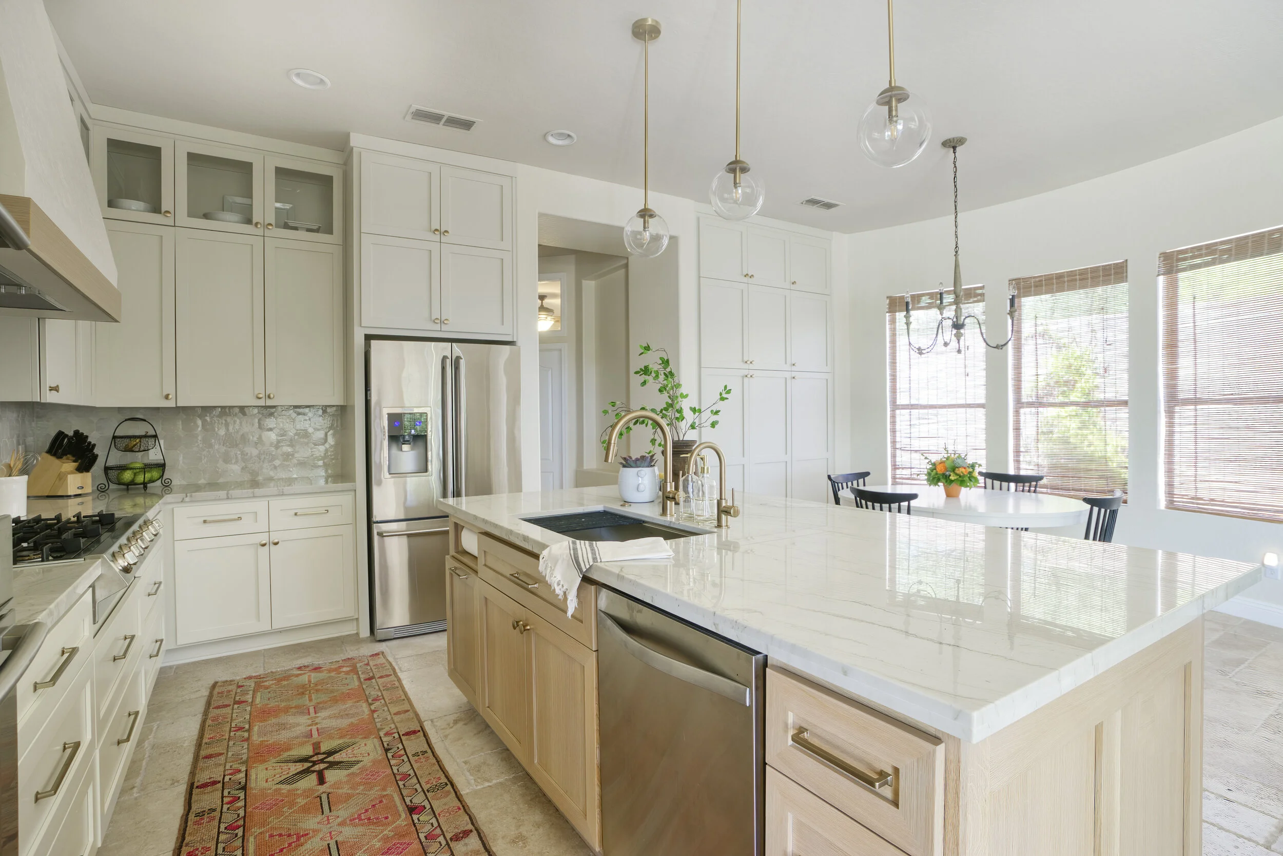 Bright + Neutral Kitchen Design with Warm Wood Toned Island. — Smith ...