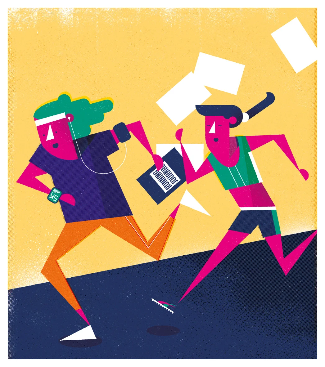 Runners World magazine — dale edwin murray illustration