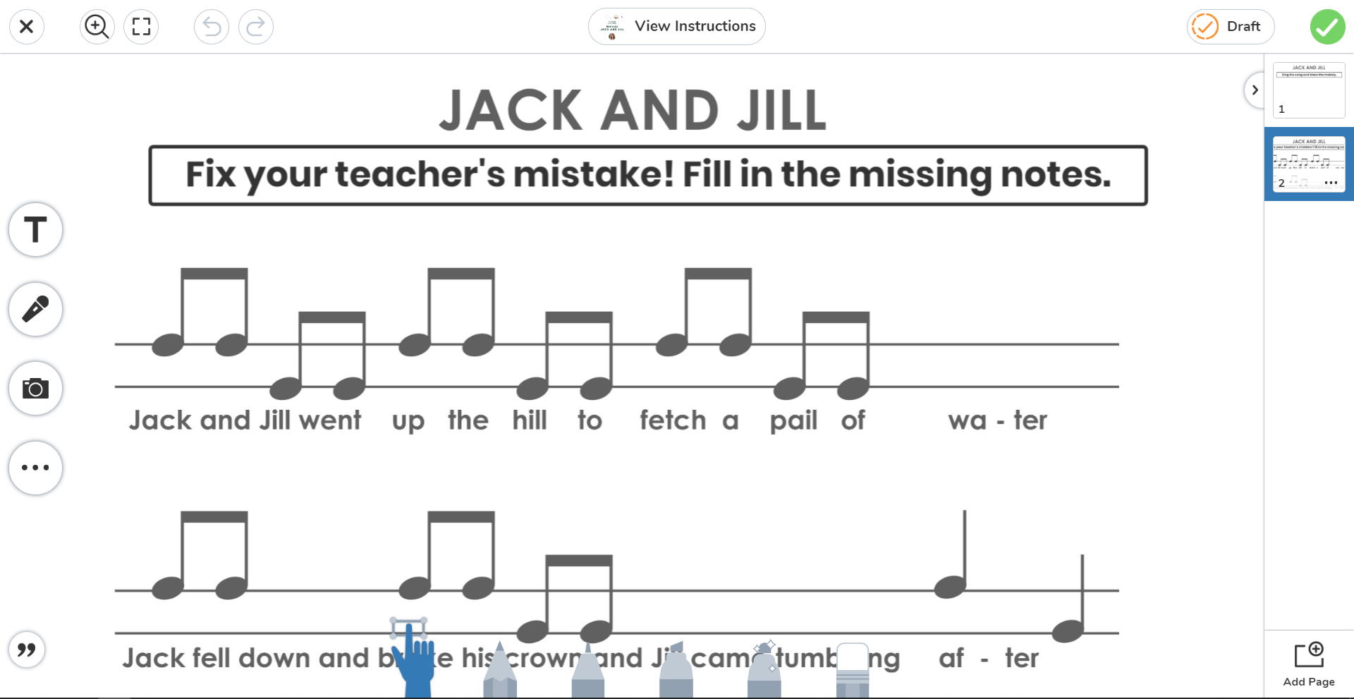 A Complete 1st Grade Virtual Music Lesson using Seesaw and Google ...