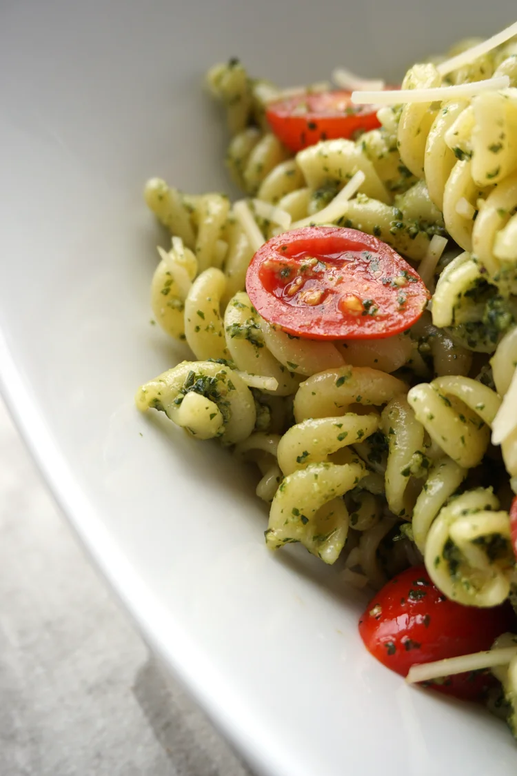 Classic Pesto Pasta Salad with Grilled Chicken — Broke and Cooking