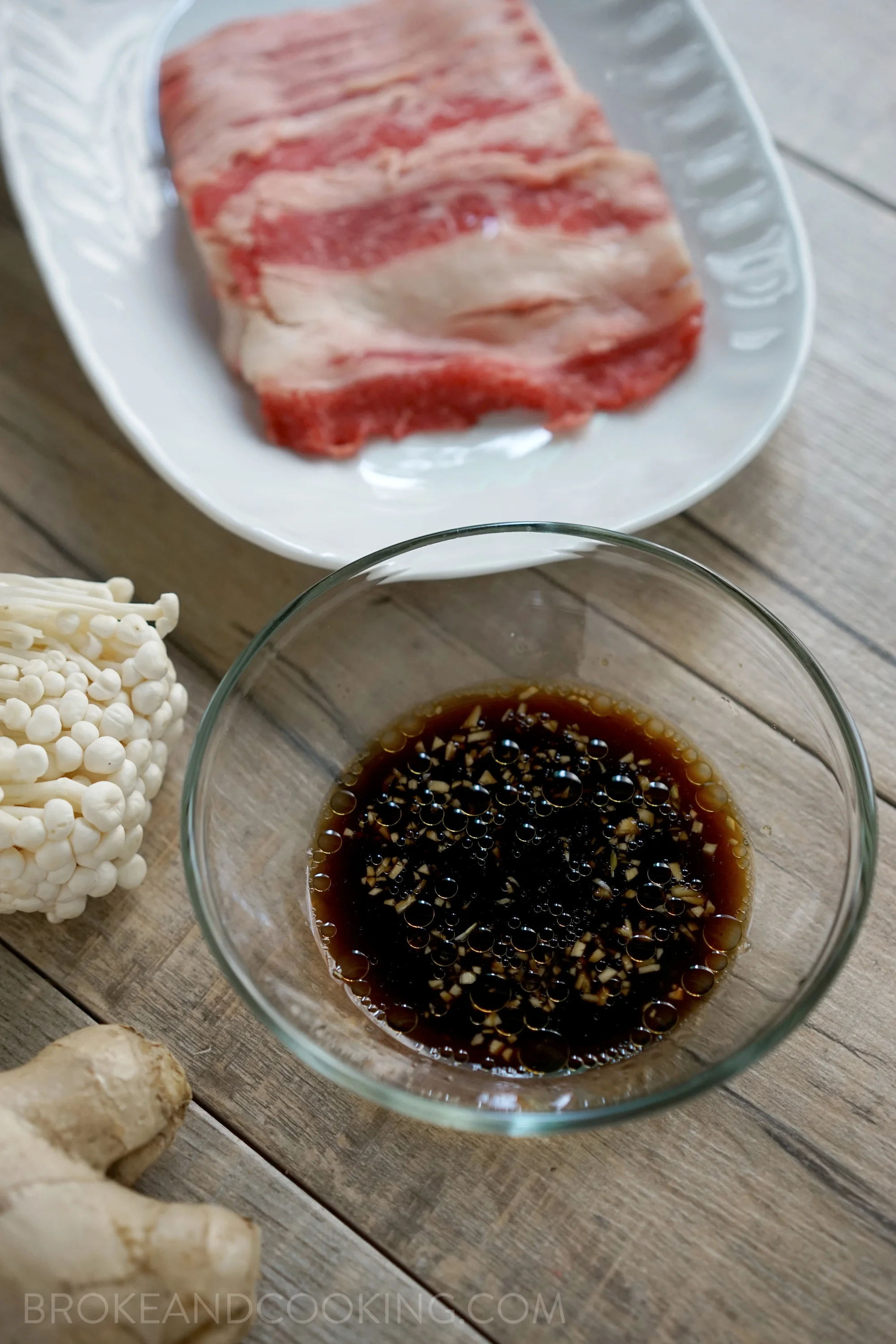 Beef Enoki Rolls — Broke and Cooking