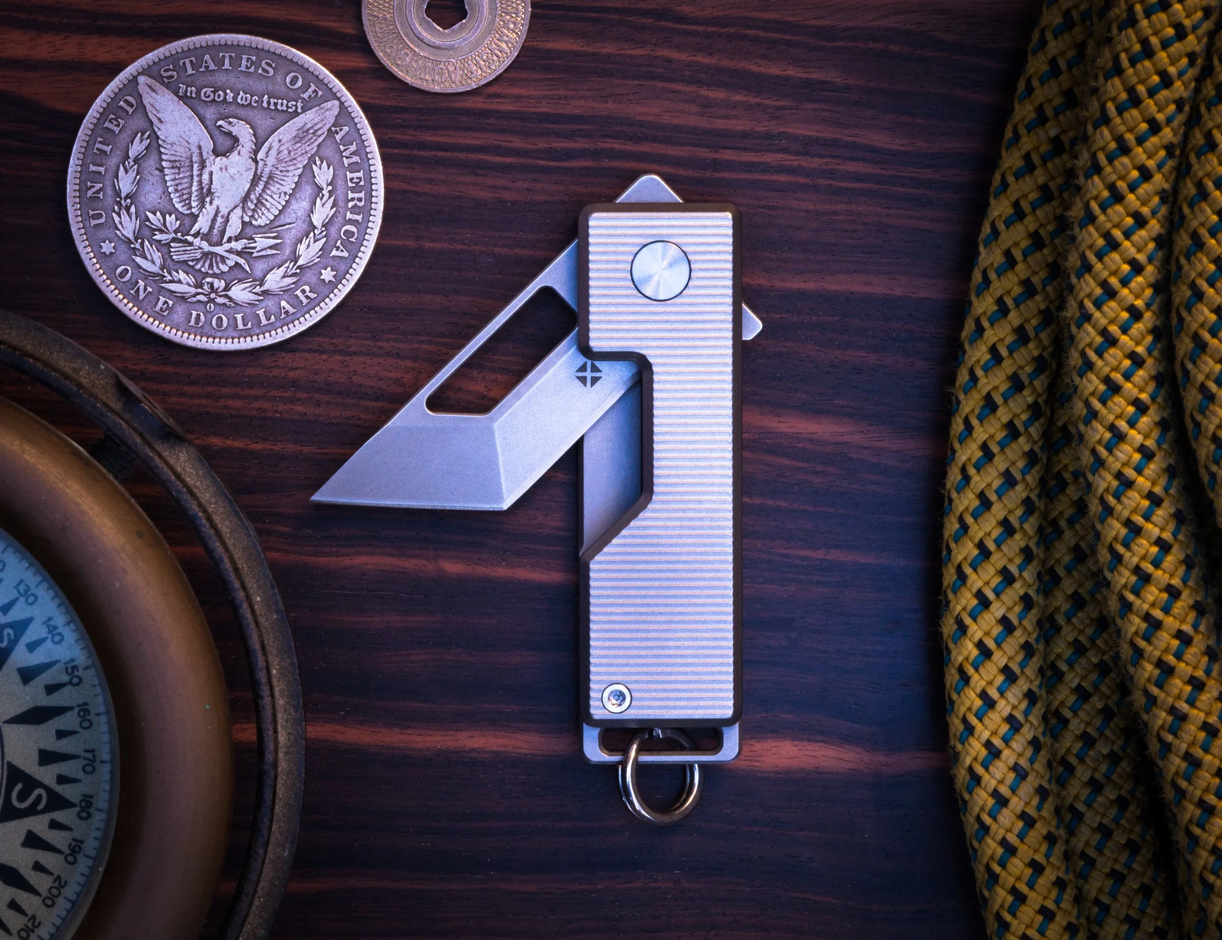 BLANK FORCES — EDC Pocket Tanto – Titanium Keychain Knife