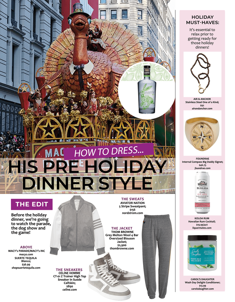 HOW TO DRESS | HIS PRE HOLIDAY DINNER STYLE — Athleisure Mag ...