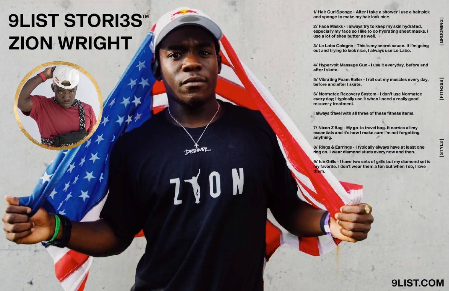 9LIST STORI3S | ZION WRIGHT — Athleisure Mag™ | Athleisure Culture
