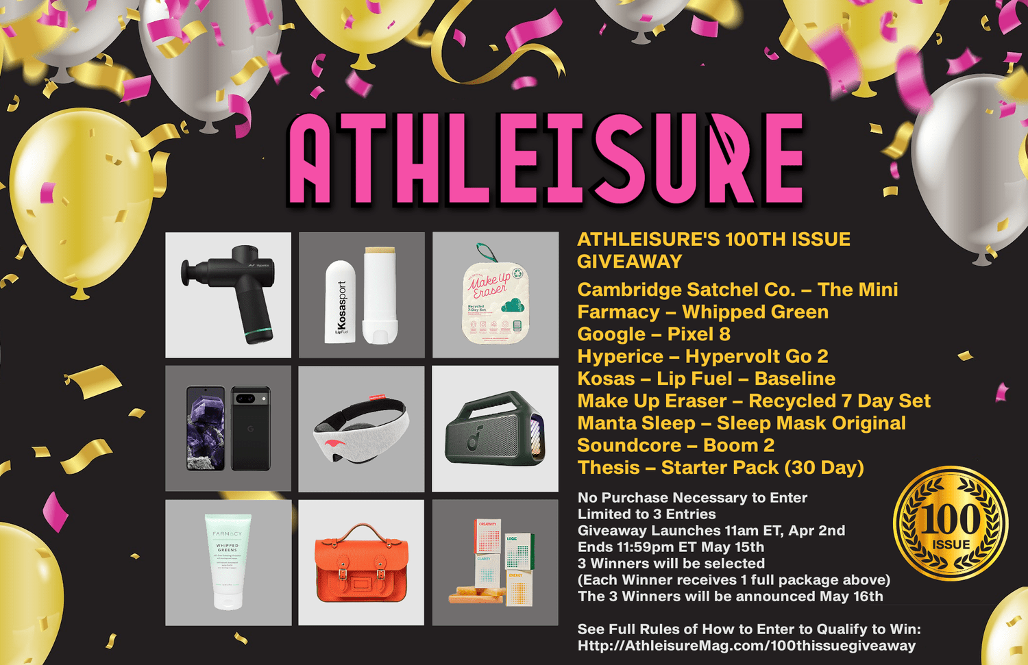 ATHLEISURE'S 100TH ISSUE GIVEAWAY — Athleisure Mag™ | Athleisure Culture