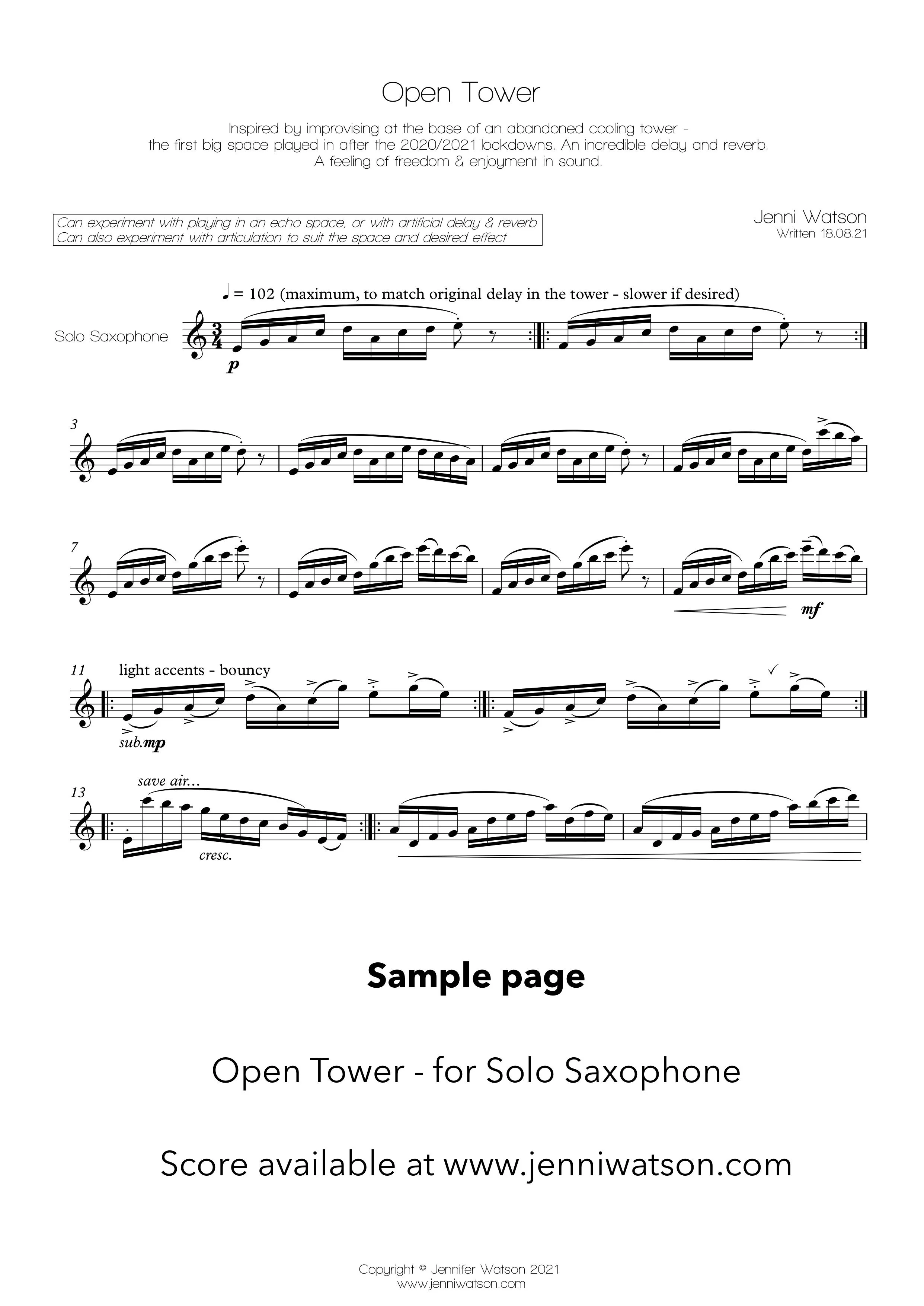 Open Tower — JENNIWATSON.COM