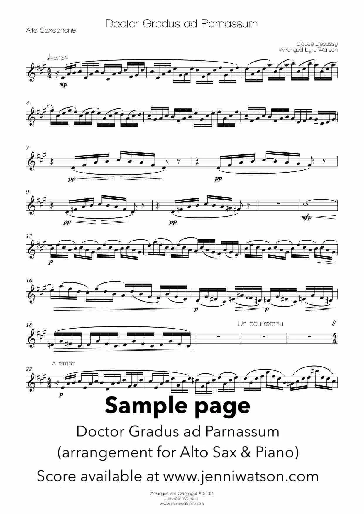 Doctor Gradus ad Parnassum (Arrangement) — JENNIWATSON.COM