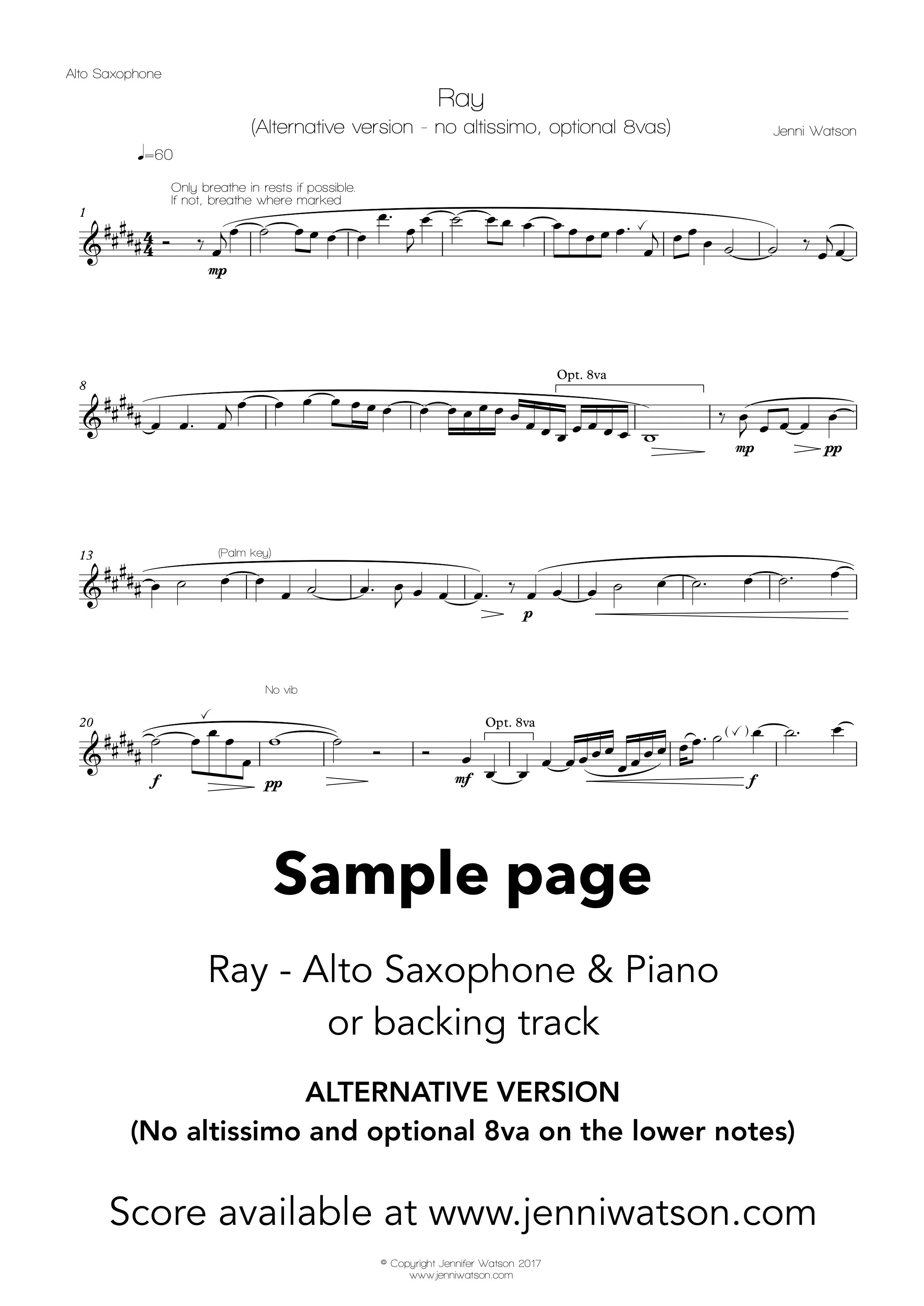Sheet Music — Jenni Watson