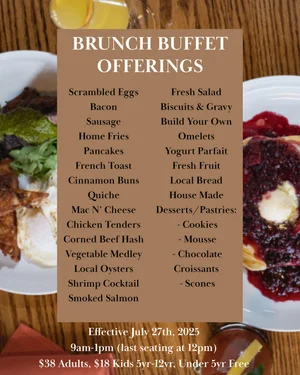 Brunch Menu — The Foundry Restaurant