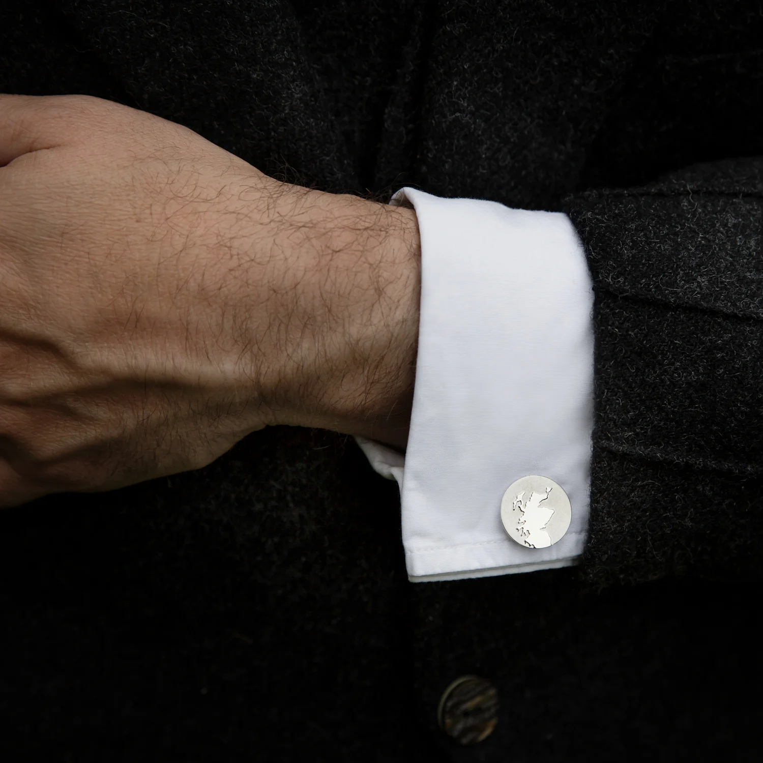 Scottish Map Custom Cufflinks in Sterling Silver | Matte or Polished ...