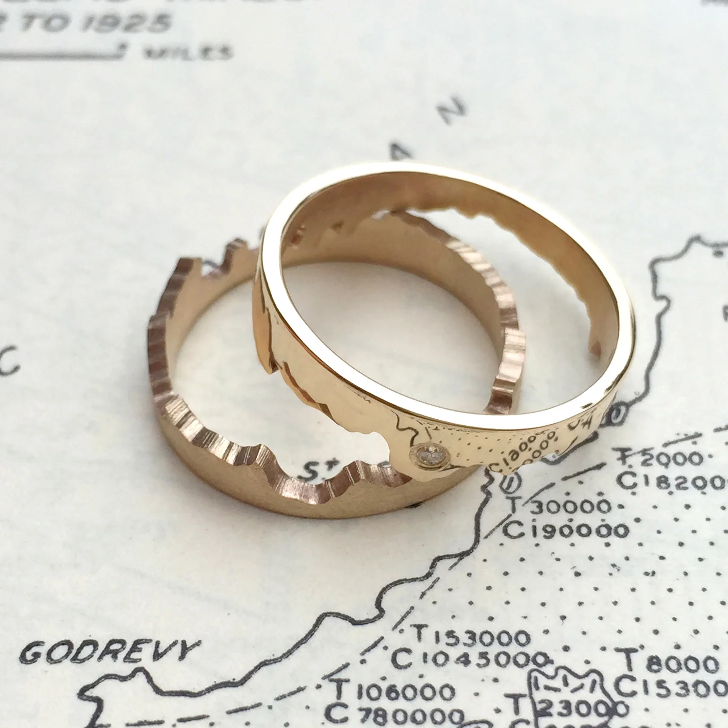 Custom Coastline 18ct Gold Ring — Hannah Louise Lamb | Bespoke Handmade ...