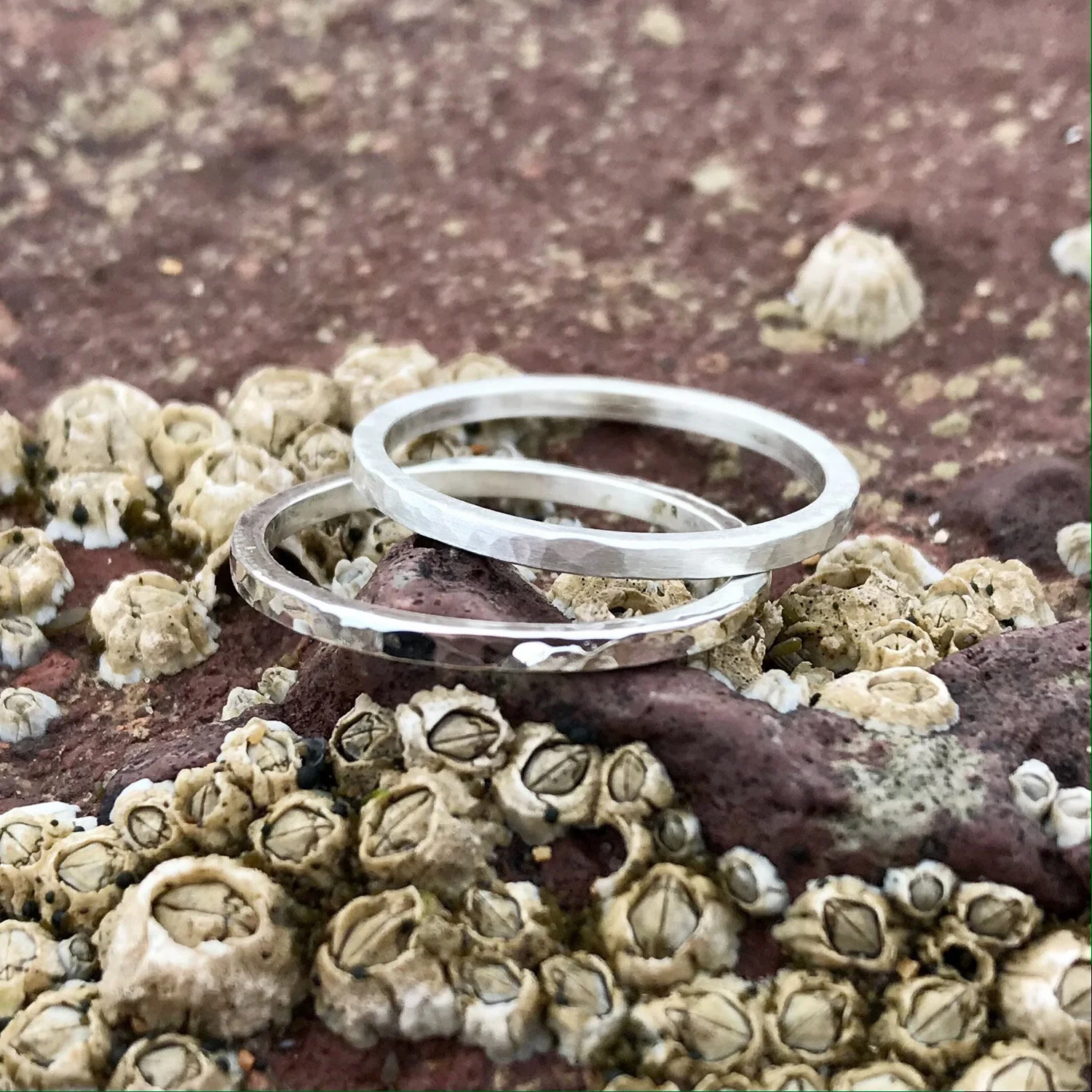 Slim Hammered Gold Band Ring — Hannah Louise Lamb | Bespoke Handmade ...