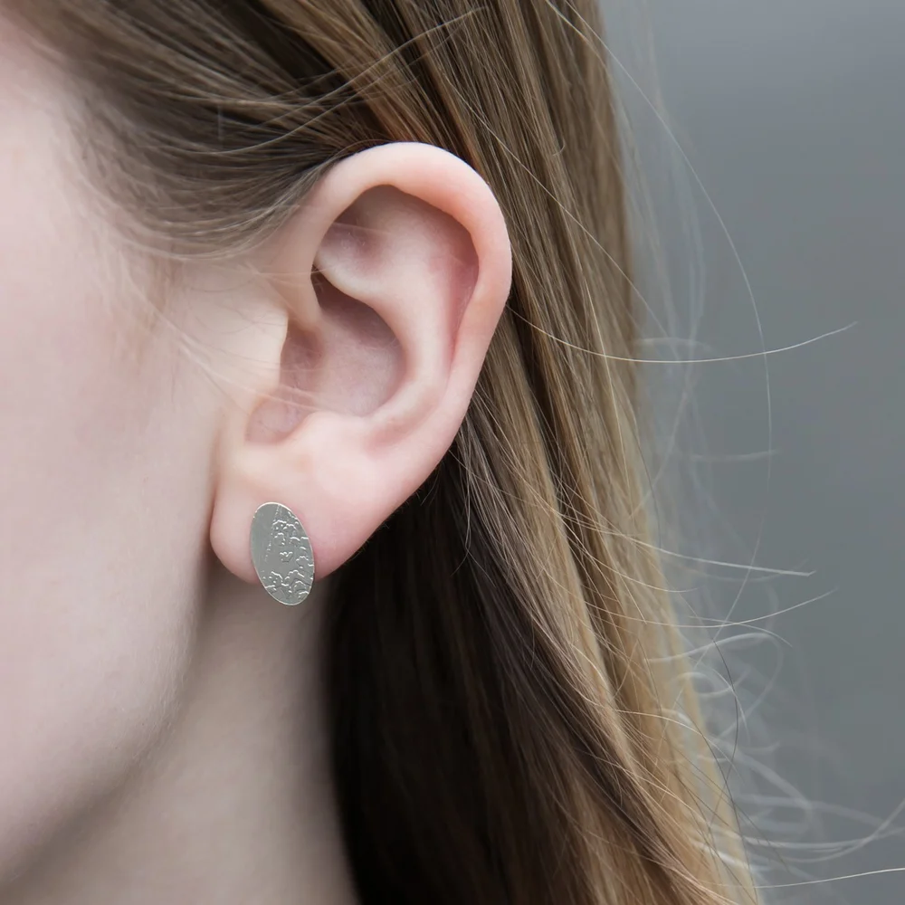 Round Loop Seaweed Studs Silver — Hannah Louise Lamb | Bespoke Handmade ...