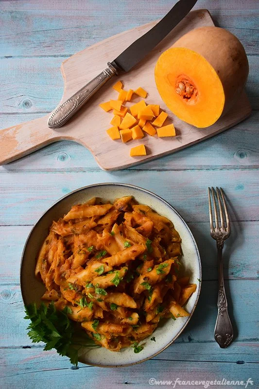 Pâtes à la courge napolitaines (végétarien, vegan) — France vegetalienne