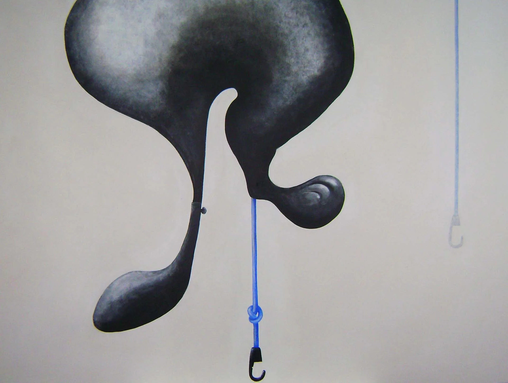 Minimal surrealist black white and red paintings / new-gallery Gerhardt ...