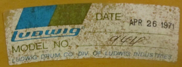 Ludwig's Use of Paper Labels in 1971/1972 - Date Stamps and Date Codes ...