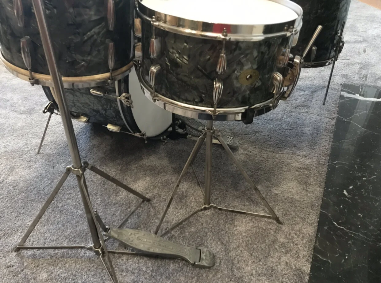 1948-1953 Slingerland Radio King 5-Piece Drum Set in Original Black ...
