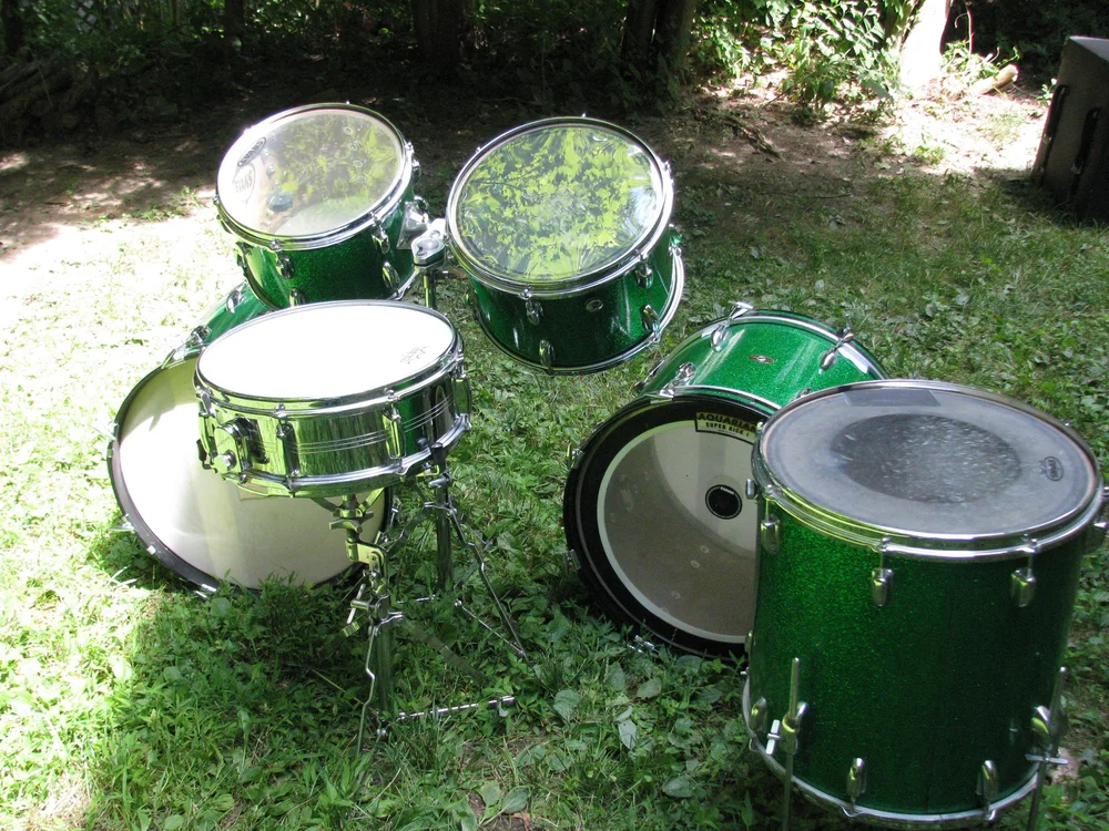 Green Pearl Drum Set