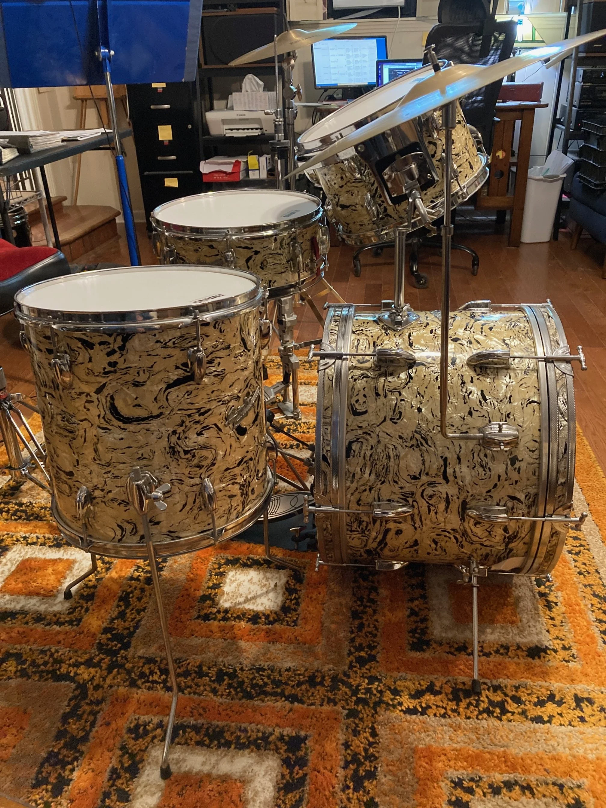 Update: my MIJ Lido Supreme 4 pc. jazz kit in "Fantasia Pearl" project ...