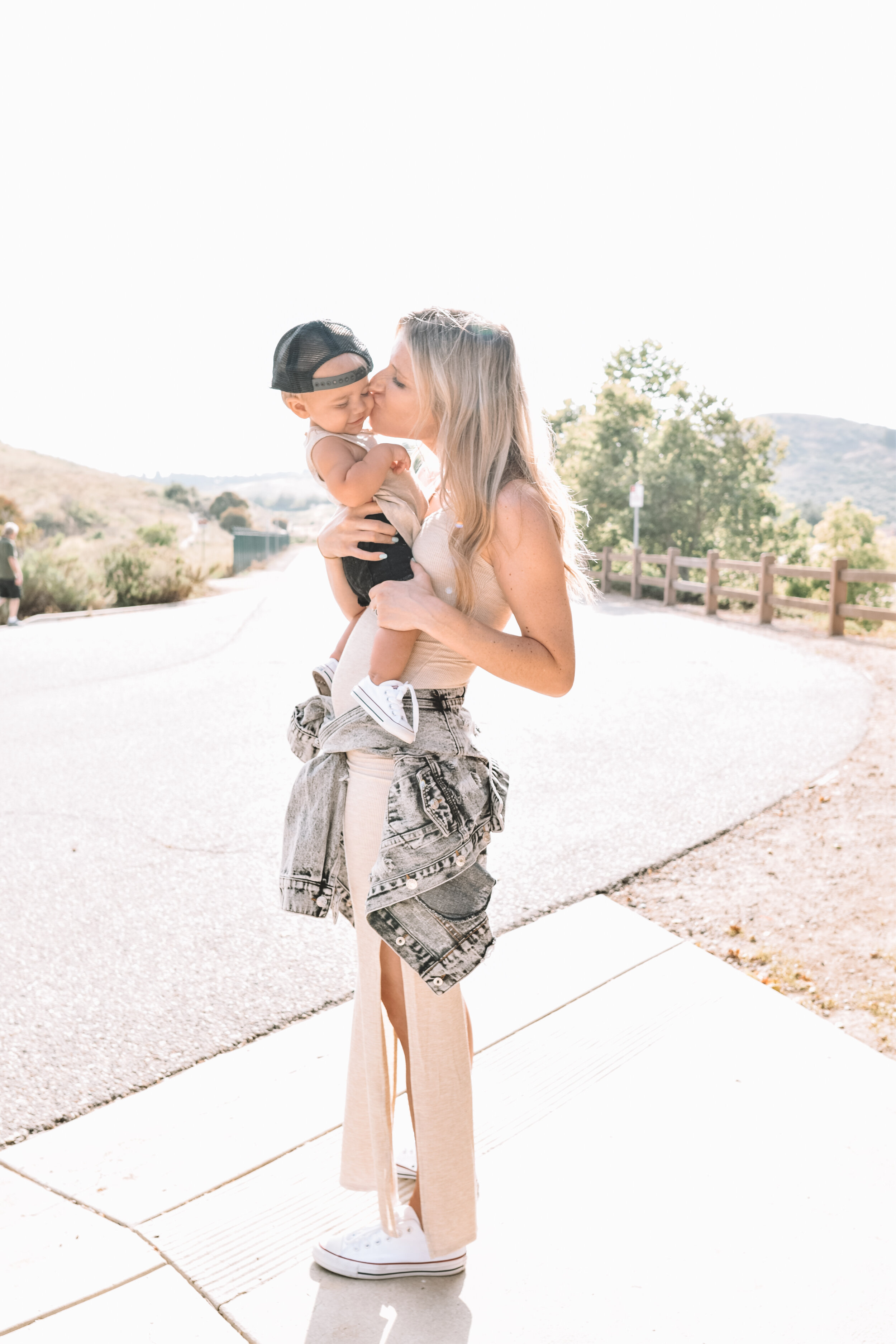 Mommy and Me Outfits | Ribbed Tops + Distressed Jean Jackets — Jenn Hallak