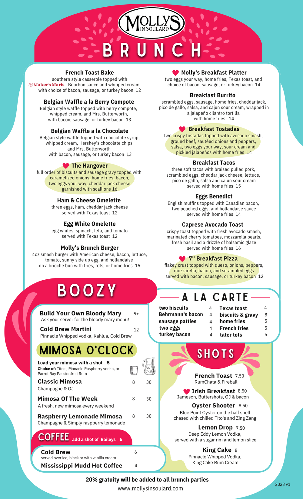 Saturday and Sunday Brunch — Molly's in Soulard