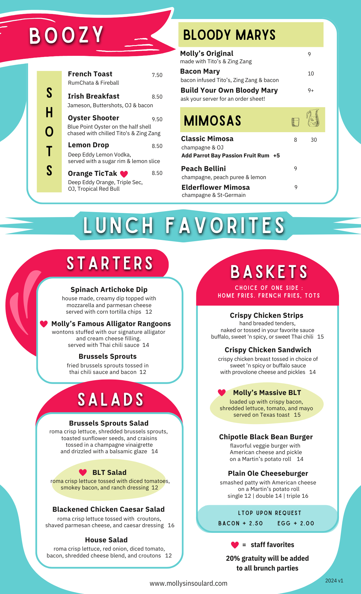 Saturday and Sunday Brunch — Molly's in Soulard