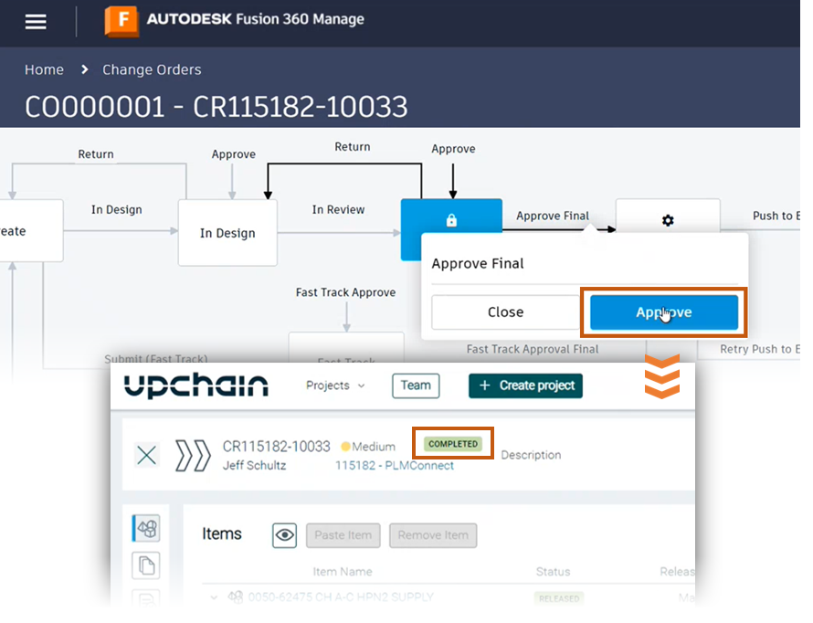 Autodesk PLMConnect - A Seamless Integration Between Fusion 360 Manage and Upchain — The vdR Group