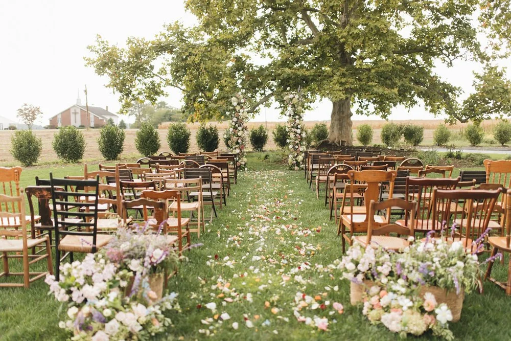 Outdoor fall wedding — A Garden Party
