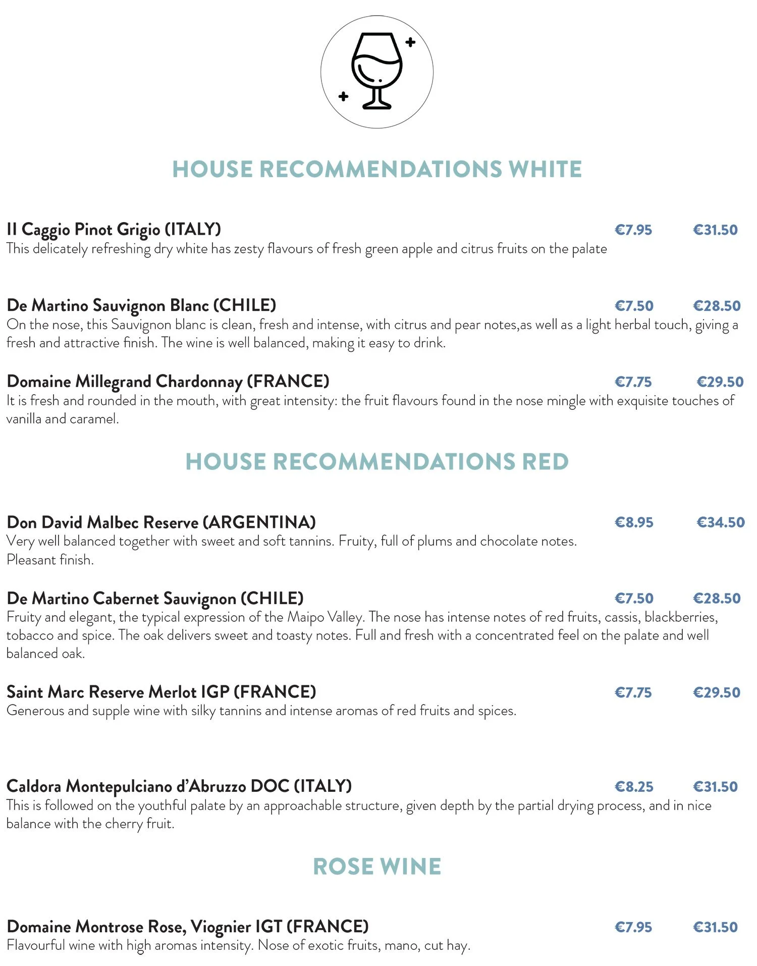 Wine Menu — MITCHELL'S RESTAURANT