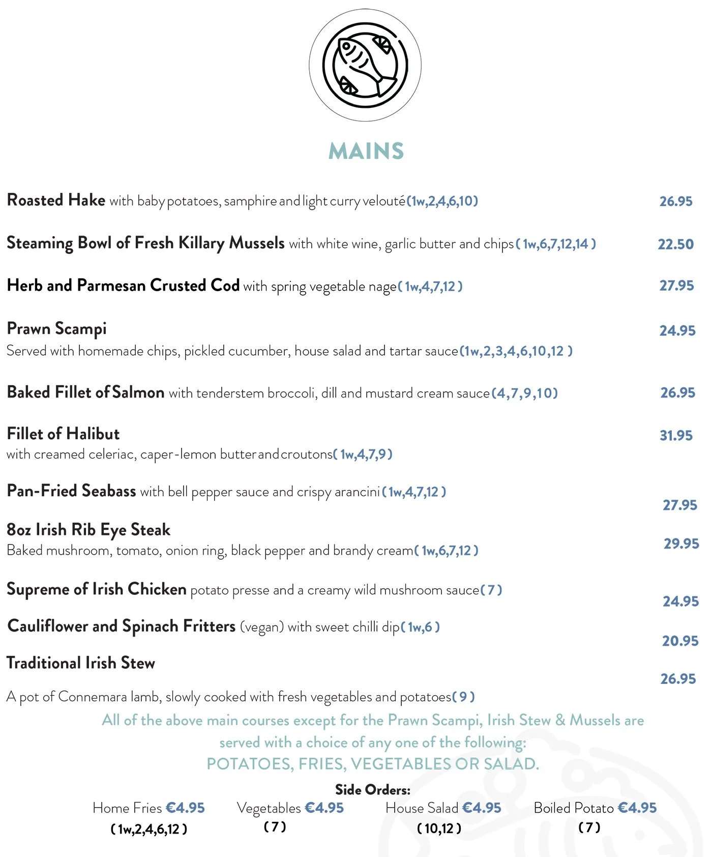 Dinner Menu — MITCHELL'S RESTAURANT