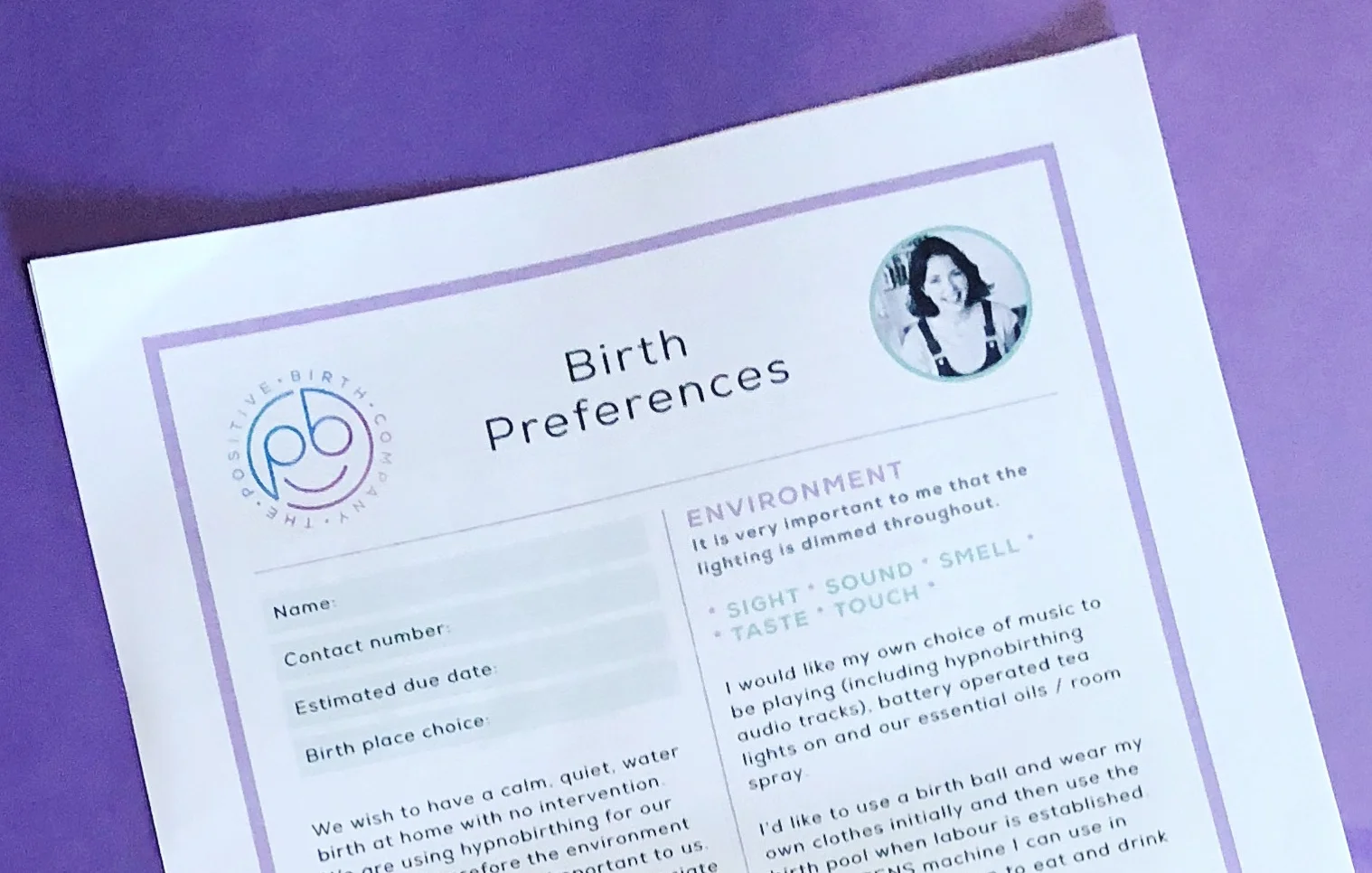 Free Birth Preferences Template Download - Use Now