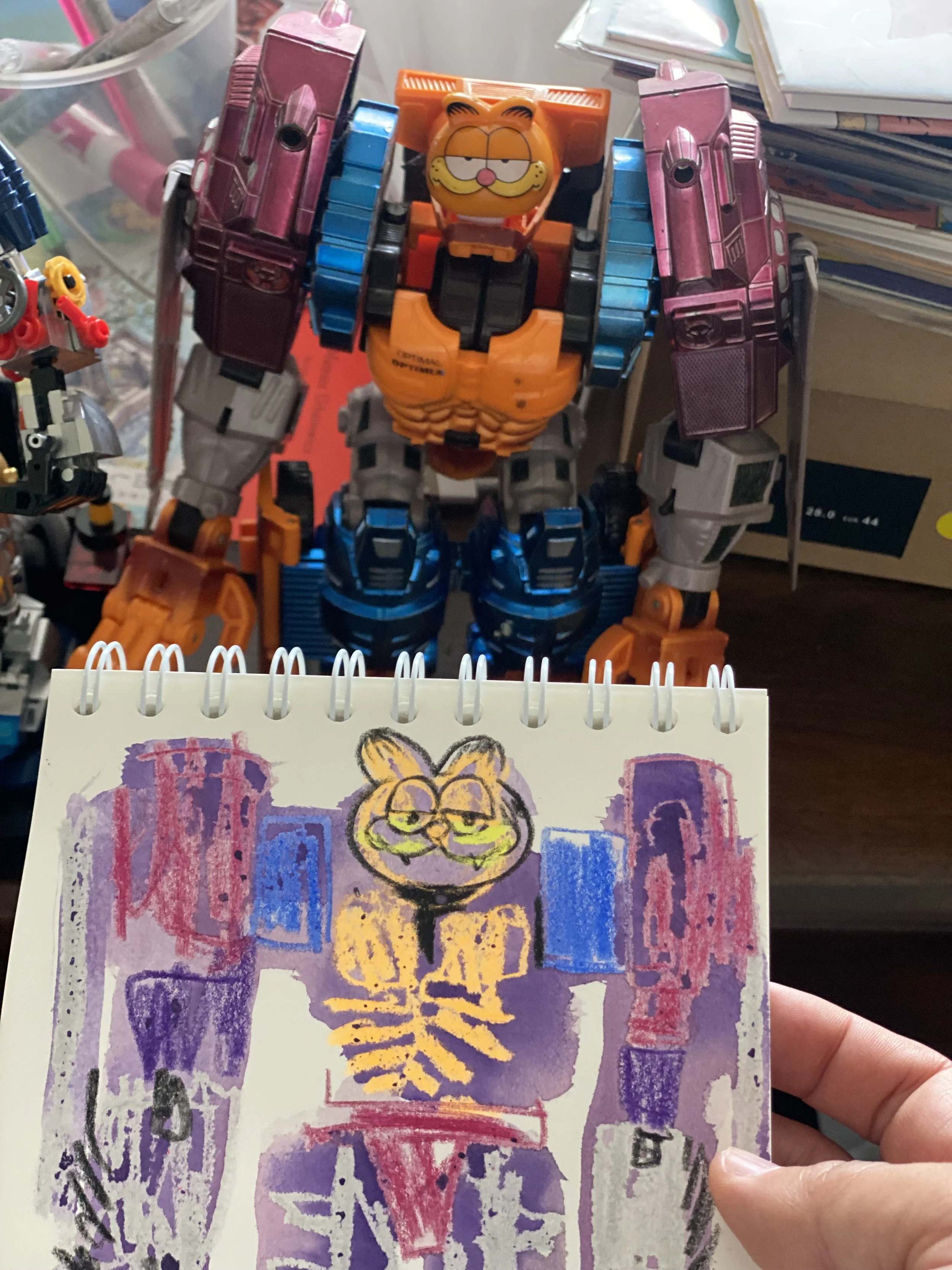 David Choe - Garfield x Transformers — David Choe