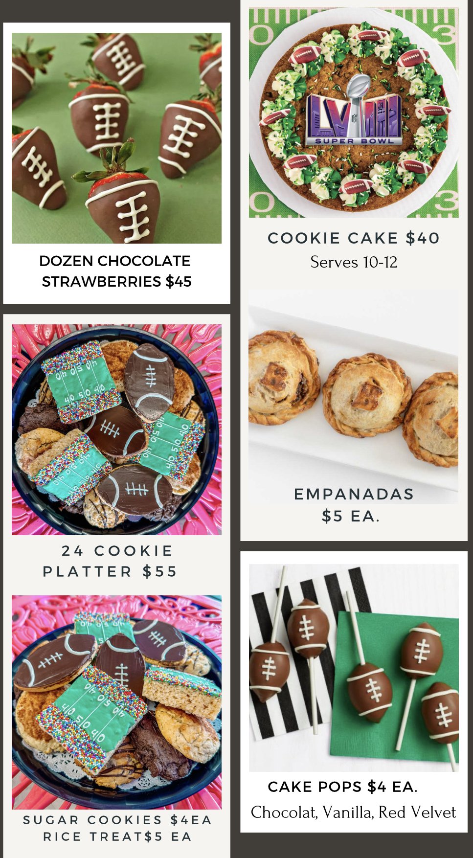 Holiday Menu — Pink Sugar Pastries