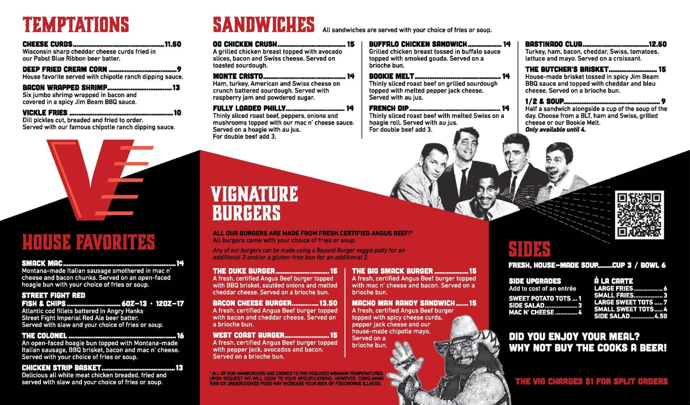 Menu — The Vig Alehouse & Casino