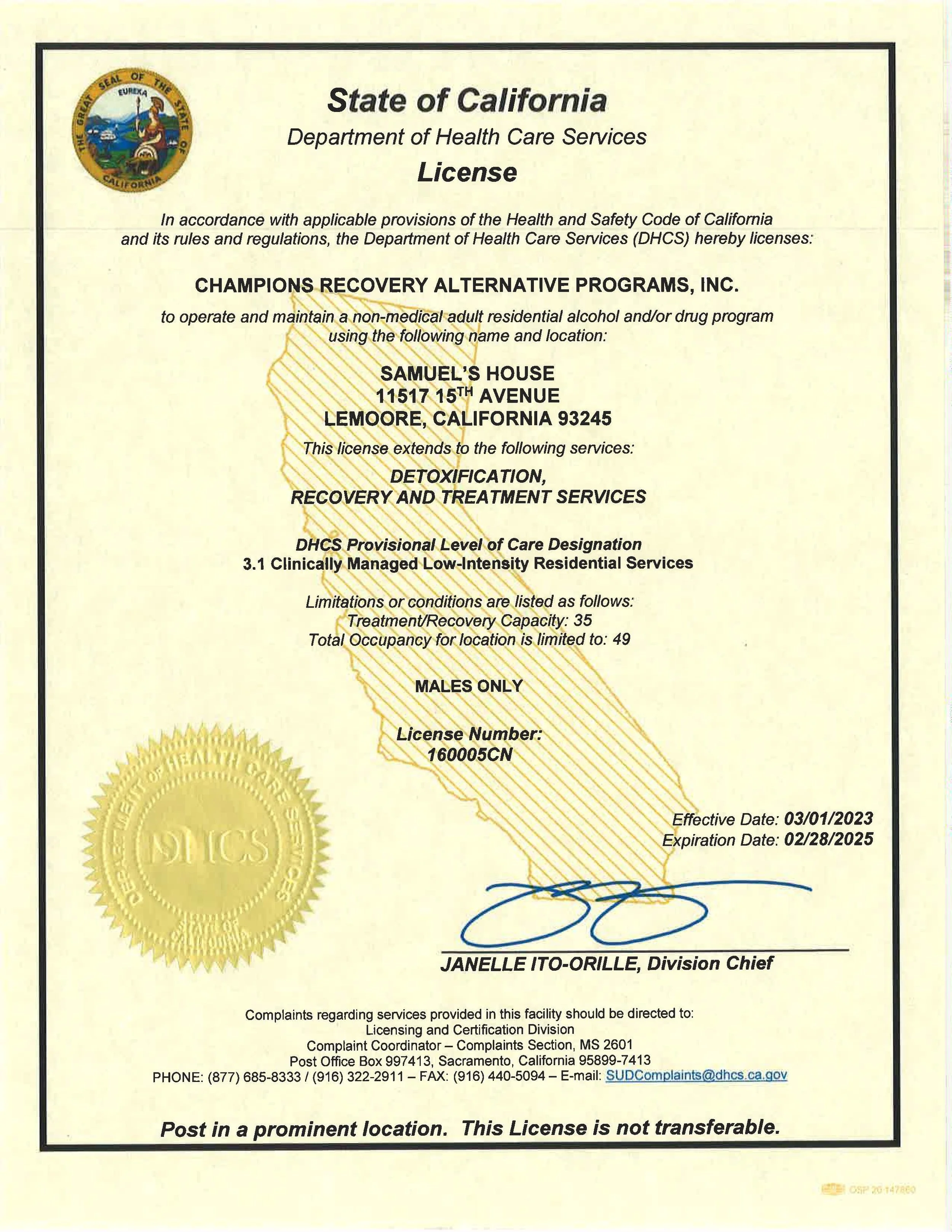 Samuel's House — Champions