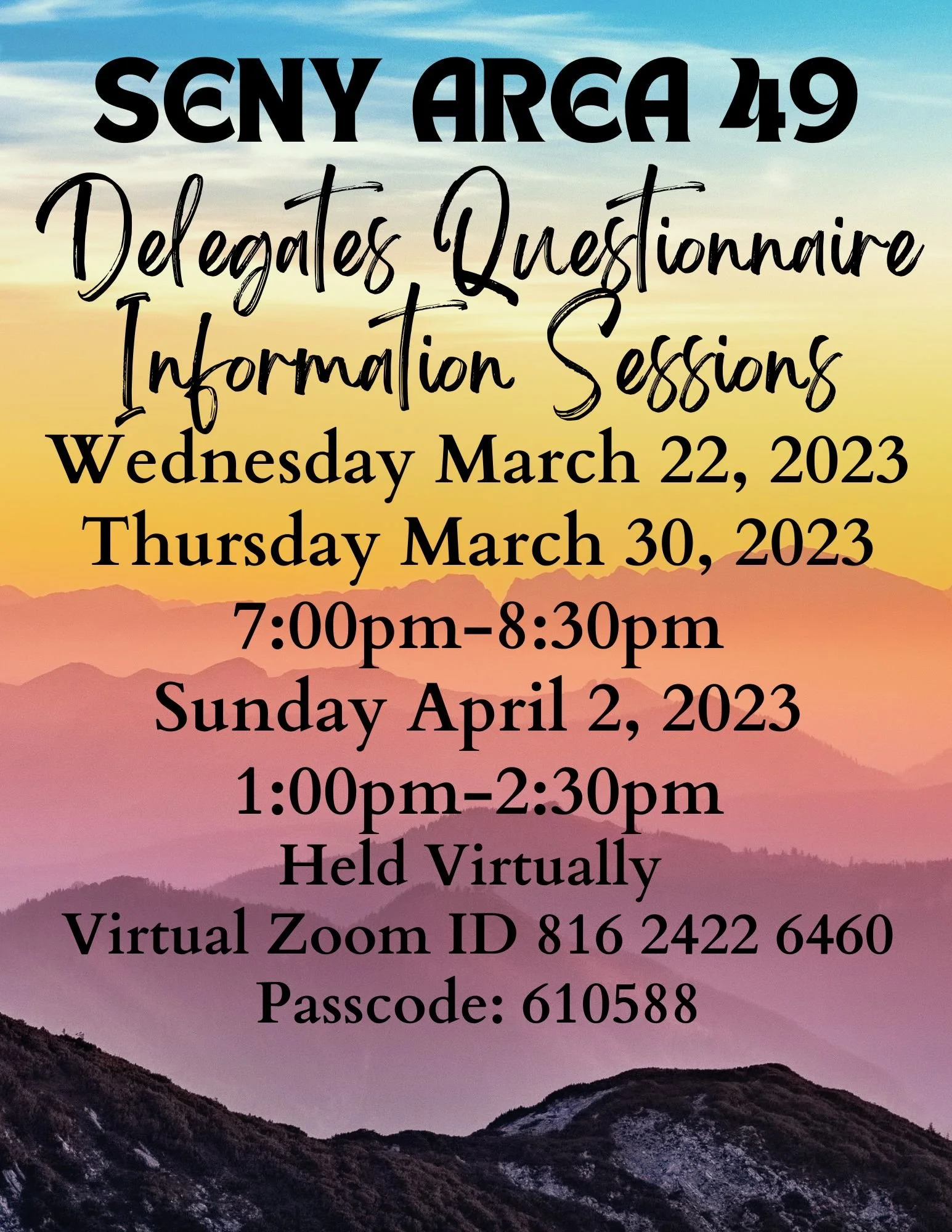 Virtual: Delegates Questionnaire information session// Cuestionario de ...