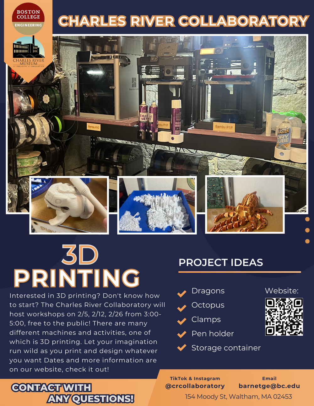 FREE 3d Printing Workshop with the Charles River Collaboratory ...