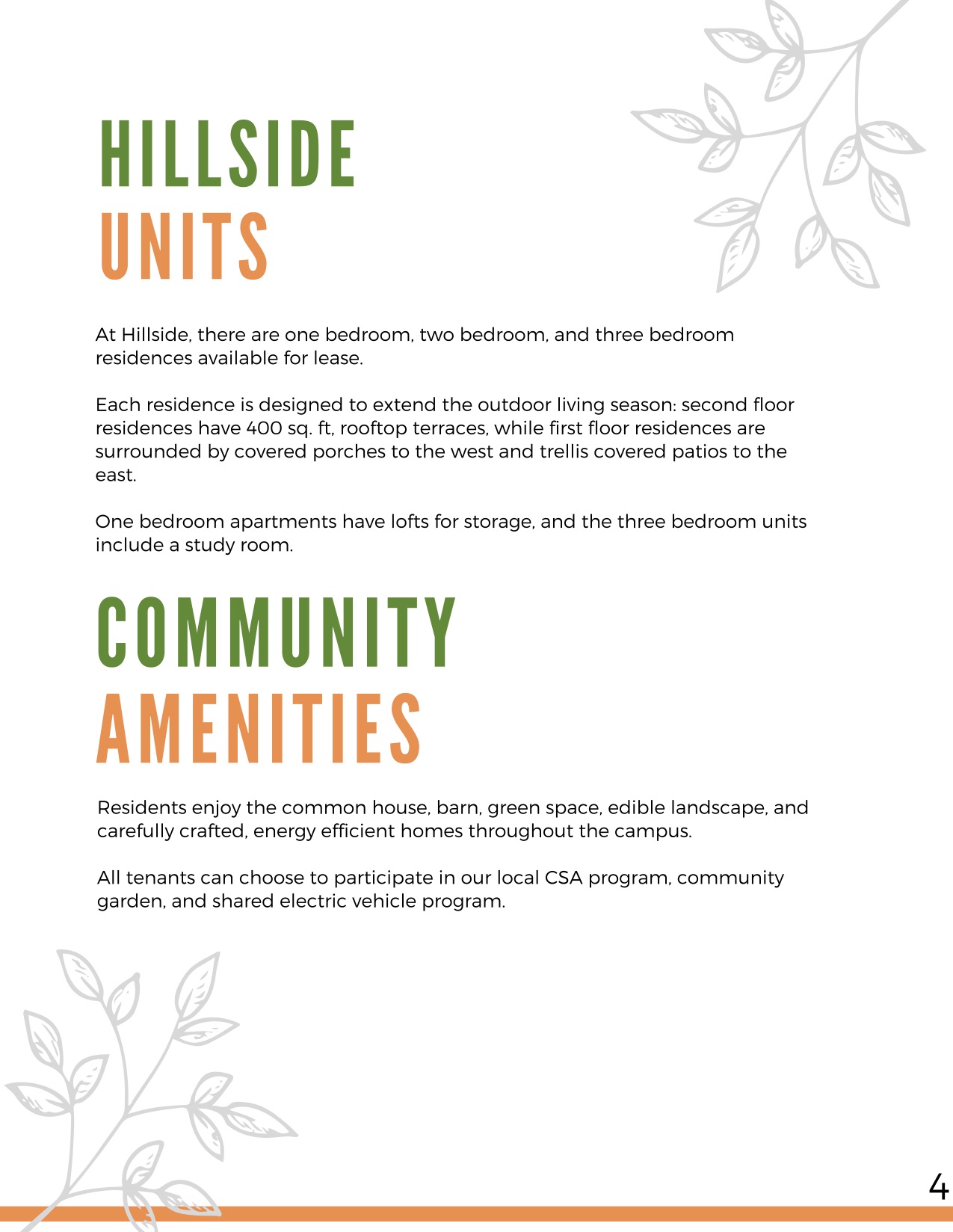RESIDENT GUIDE — HILLSIDE CENTER FOR SUSTAINABLE LIVING