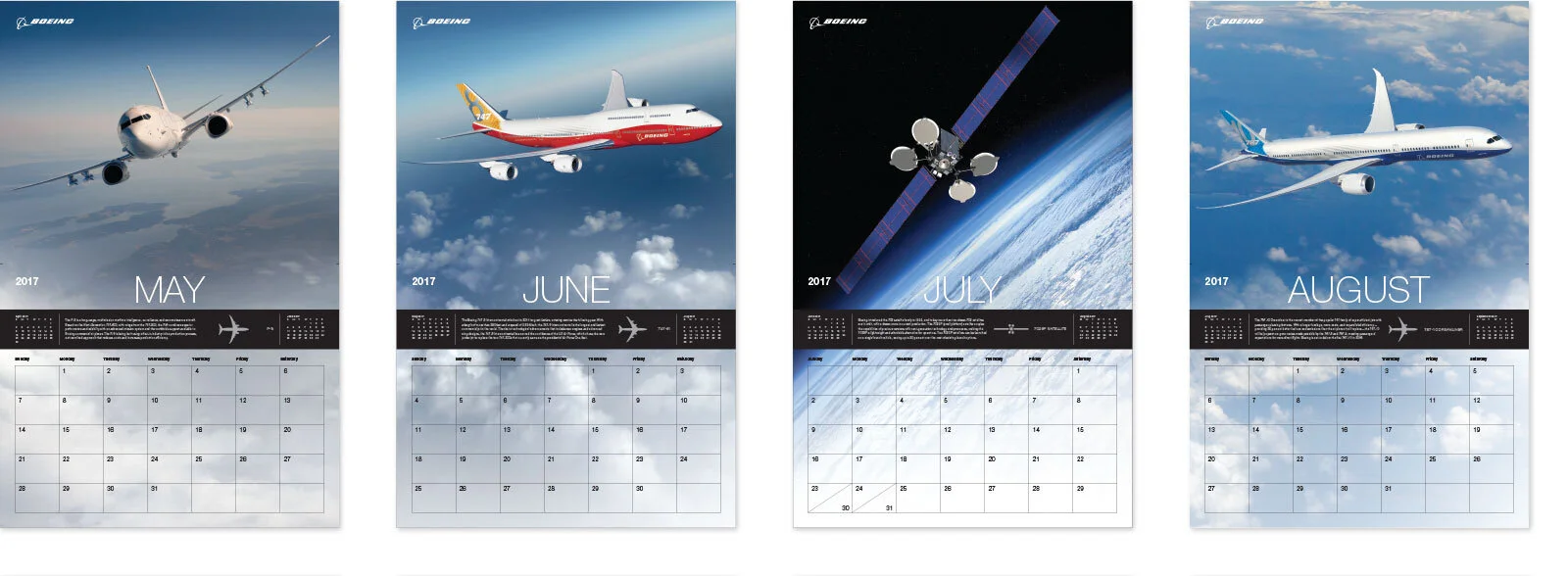 Boeing Calendar / Year Round Design — Damon Nakagawa