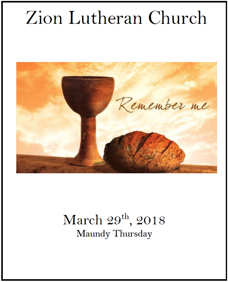 Maundy Thursday Bulletin Covers