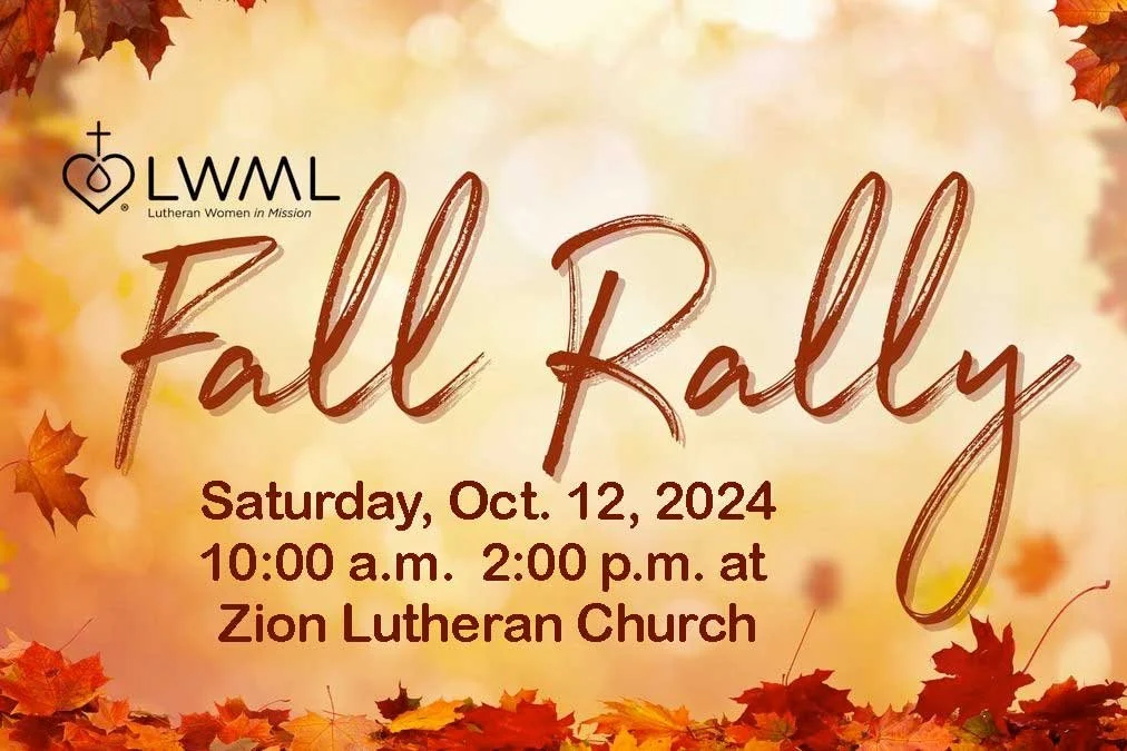 LWML Pittsburgh Zone Fall Rally - Saturday, Oct. 12th — Zion Lutheran ...