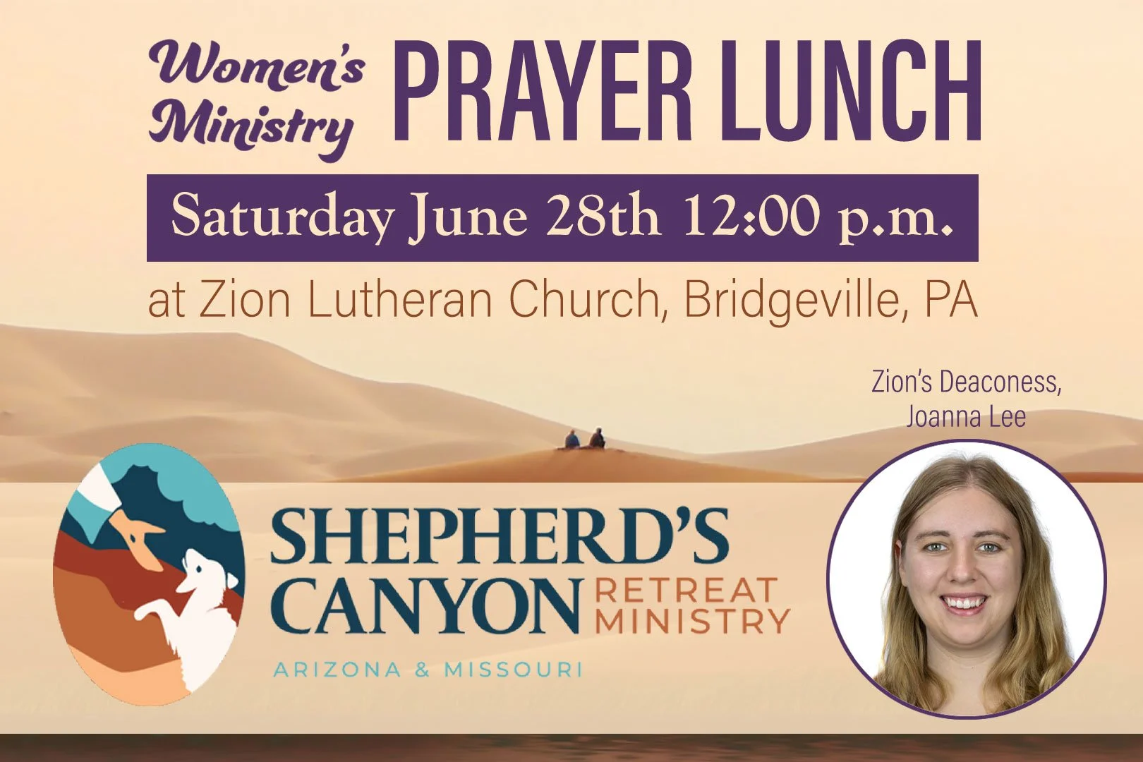 Prayer Lunch for Shepherd’s Canyon Retreat — Zion Lutheran Church