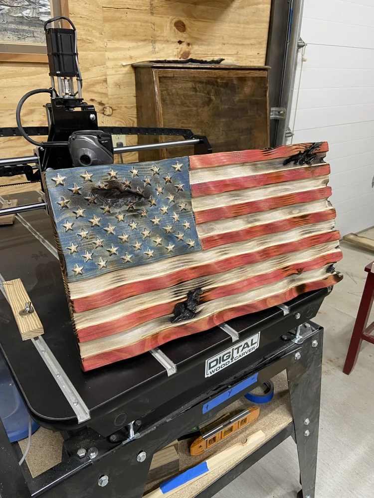 How to Design a Wavy 3D US Flag in Vectric in 4 Steps — Digital Wood Carver