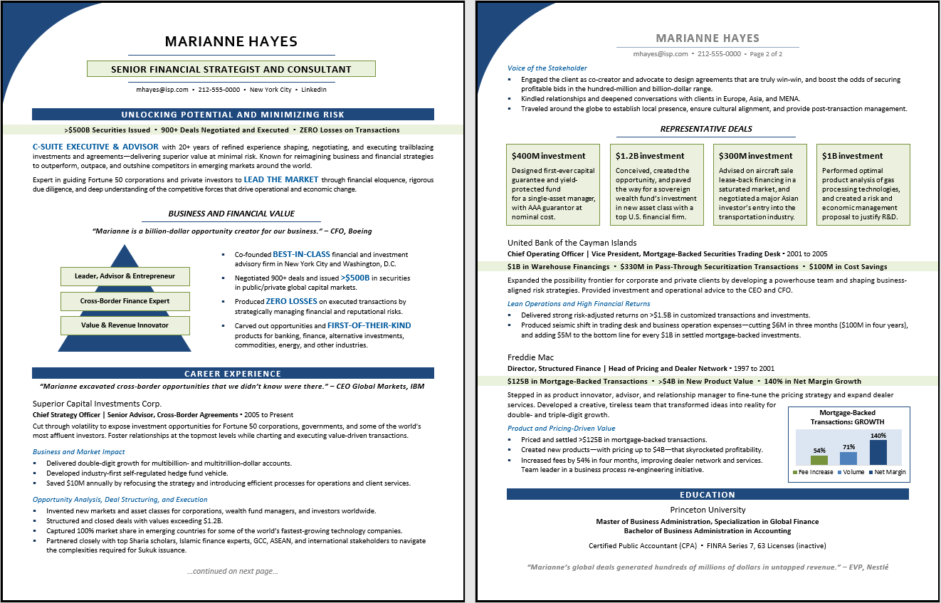 Resumes for Executives & Career Changers — COMPELLING RESUMES